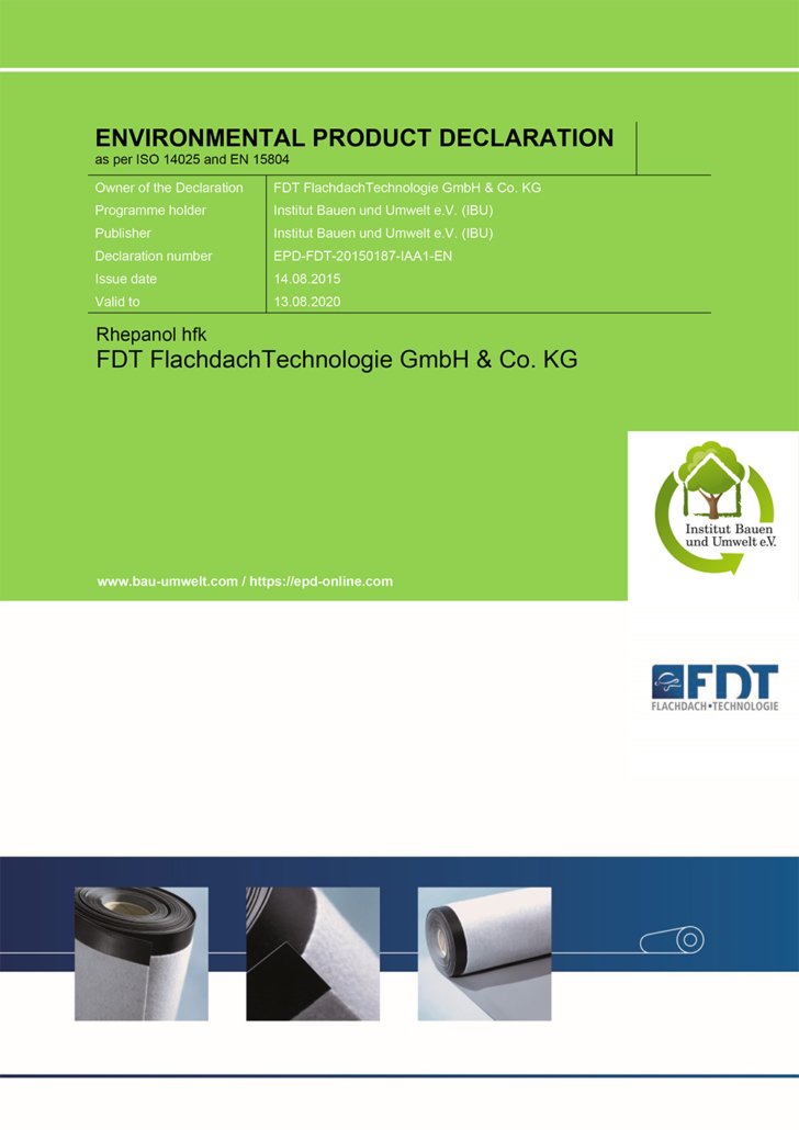 Rhepanol hfk Roofing Membrane - FDT Flachdach Systeme GmbH